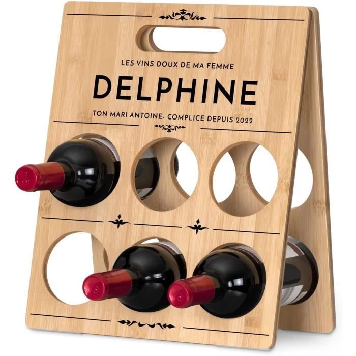 Support mural pour bouteille de vin en fer avec support en verre ...