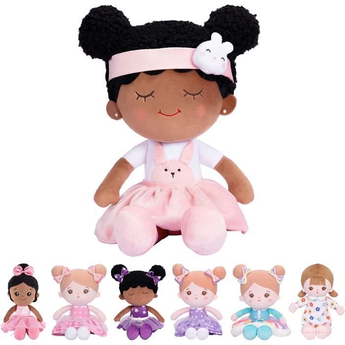Poupée en Chiffon Peau Noire AUTREMENT - 38CM - Douce et Lavable - Cadeau Premium pour Enfants ...