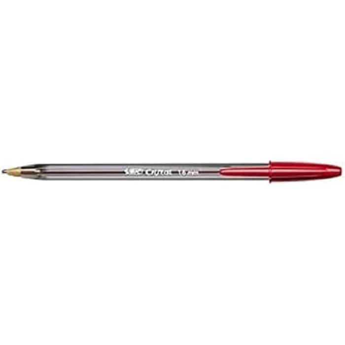 Stylo bille - BIC - Cristal Large - Encre rouge - Lot de 50 - Cdiscount ...