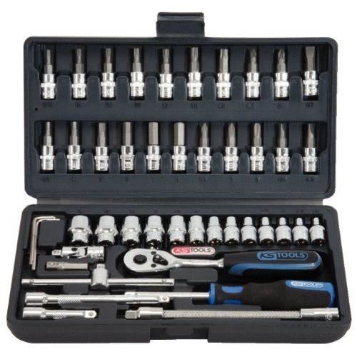 Coffret de douilles F6 1/4 - KS Tools - 911.0646 - 46 pcs - Acier chromé - Outils et accessoires ...