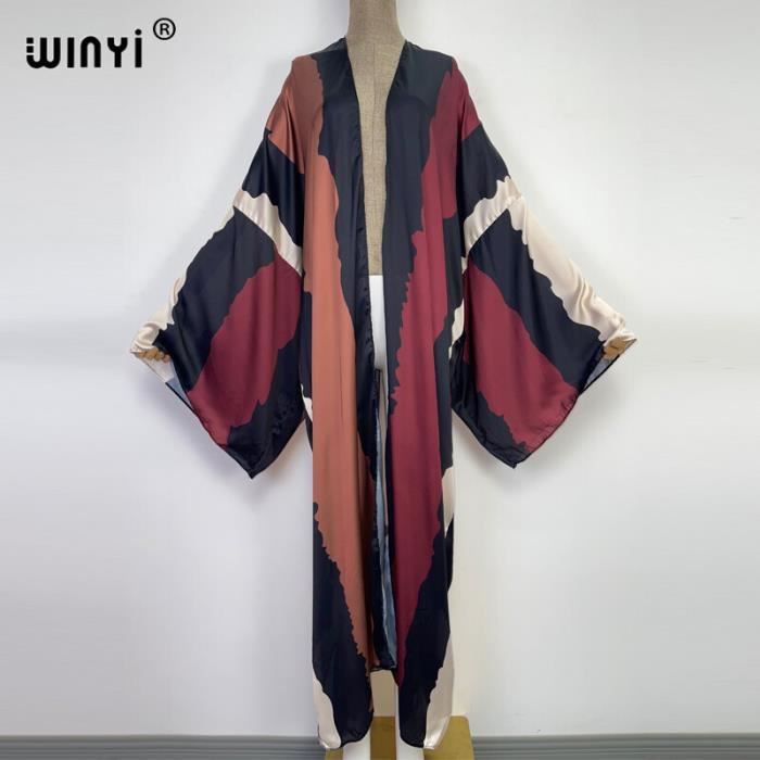Robe de plage,WINYI-Robe Longue de Cocktail pour Femme,Cardigan,Style ...