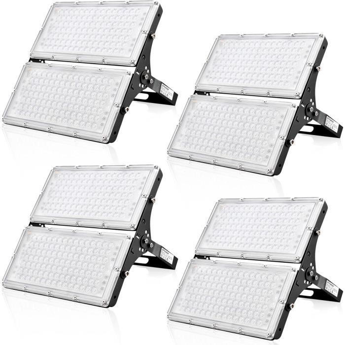 Projecteur Led 200W 4Pcs,Projecteur Intérieur Extérieur 20000Lm,Spot ...