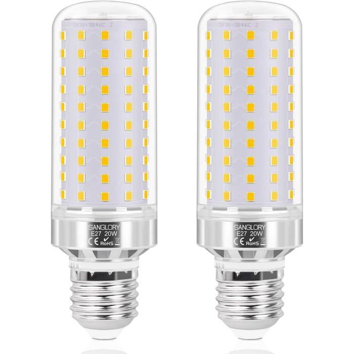 Ampoules Led E27 Blanc Chaud 3000K 20W Lampes Maïs E27 Led Équivalent À Halogène 180W 2150Lm ...