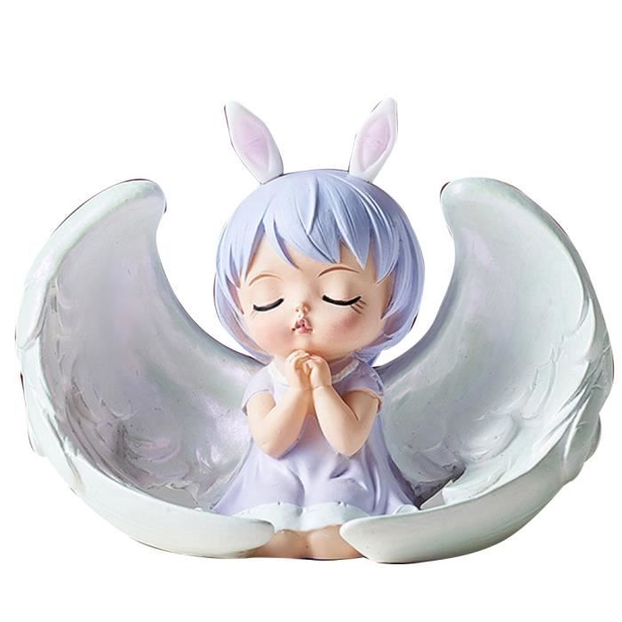 Cute Angel Figurines Girl Statue Mini Garden Accessories (Purple ...
