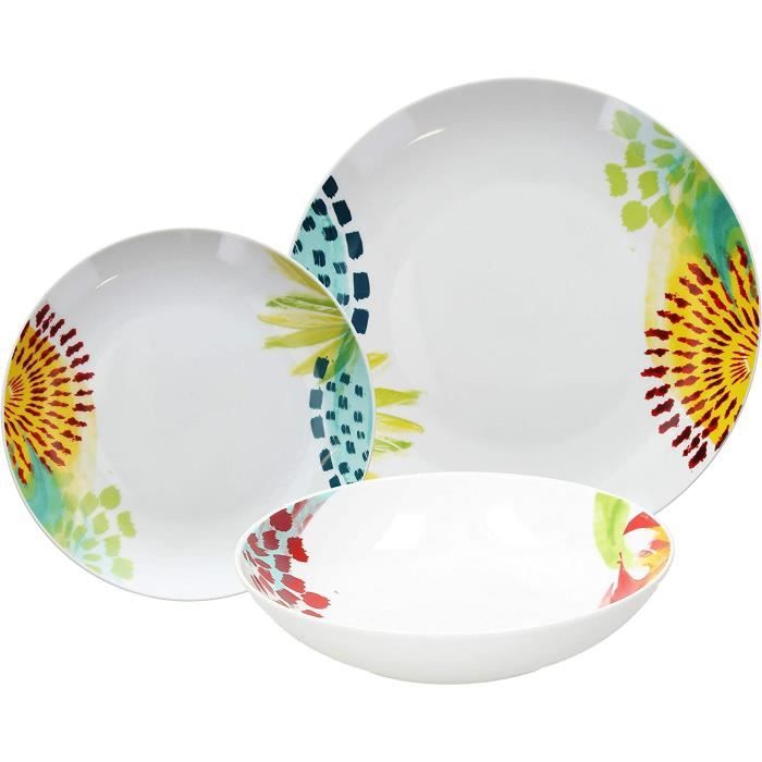 Tognana Mali, Service de table 18 pièces, porcelaine409 - Cdiscount Maison