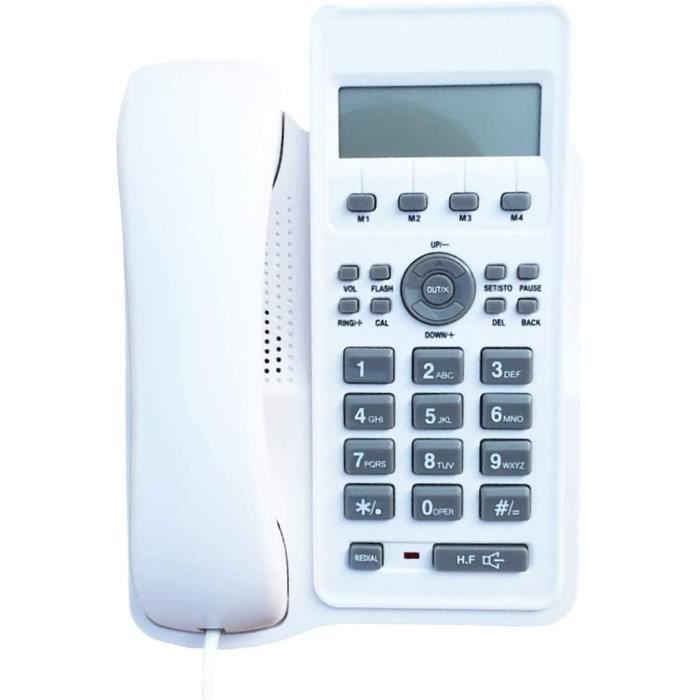 Téléphone Fixe De Bureau – Téléphone Fixe Filaire Avec Affichage D'Identification De L'Appelant ...