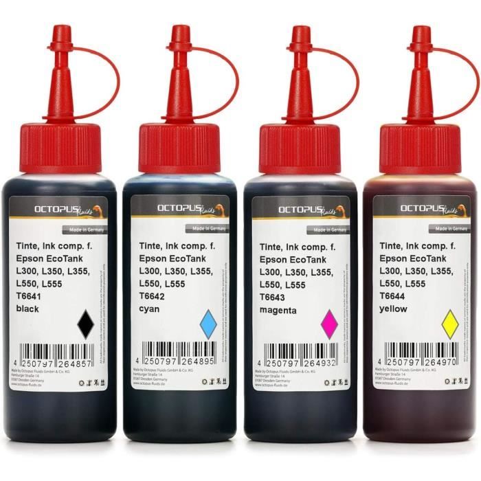 4X 500Ml D'Encre, Encre Pour Imprimante Compatible Pour Epson Ecotank ...