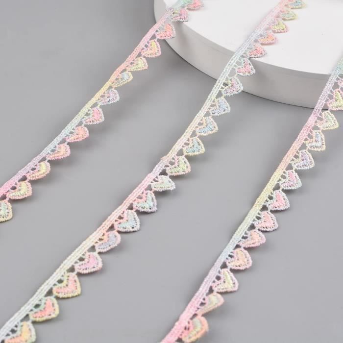 Bordure En Dentelle En Forme De Cœur Coloré Dégradé, 4,6 M De Long Pour ...