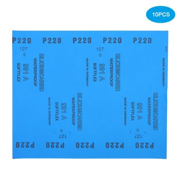 Zerone papier de verre à double usage sec humide 10 pièces de papier de ...