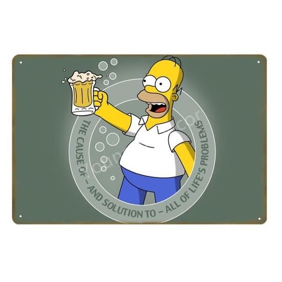 Affiche en métal pour Duff Beer, signes en métal pour alcool, Plaque ...