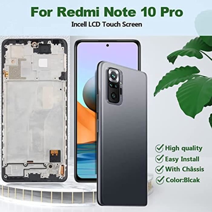 Ecran LCD Xiaomi Redmi Note 10 Pro 4G Noir avec Assemblage Cadre ...