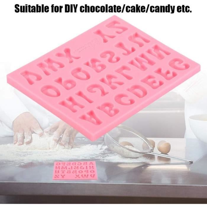 Moule Silicone Lettres 26 Alphabet 3D Moule Silicone Gâteau Chocolat ...