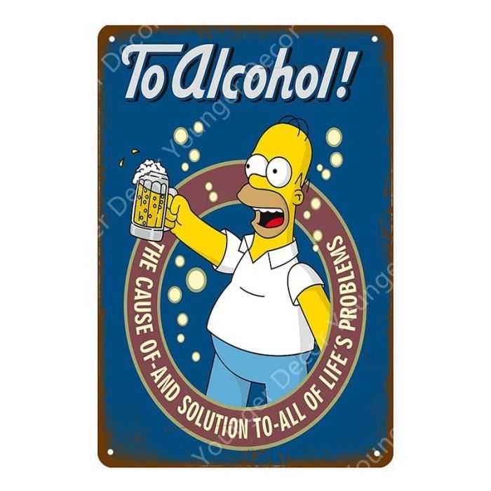 Affiche en métal pour Duff Beer, signes en métal pour alcool, Plaque ...