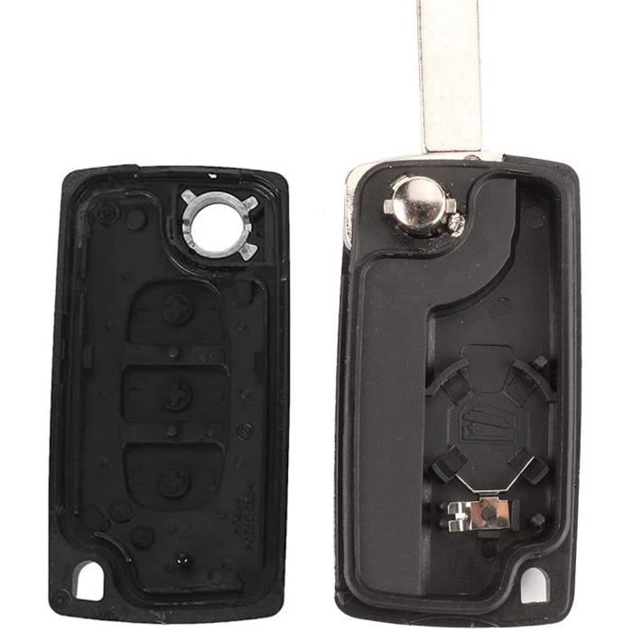 3 Boutons Coffre Coque Clé Compatible CE0536 clé à Rabat Pliable pour ...