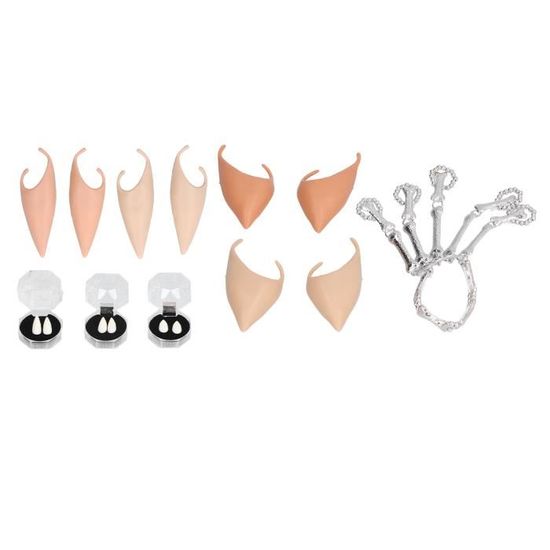Oreilles D'Elfes 15 Pièces Halloween Elfes Oreilles Squelette Bracelet ...