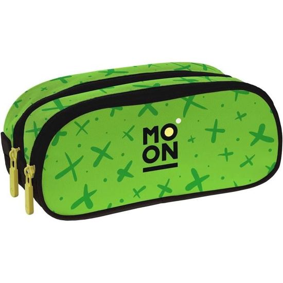 Trousse Double Verte,Collection Moon,Dimensions : 24,5 X 9,5 Cm.[x1573 ...
