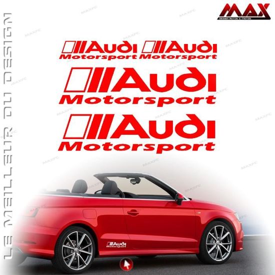 4 Stickers AUDI A1 A3 A4 A5 A6 Q3 Q5 Q7 TT RS 200-100 mm autocollant ...