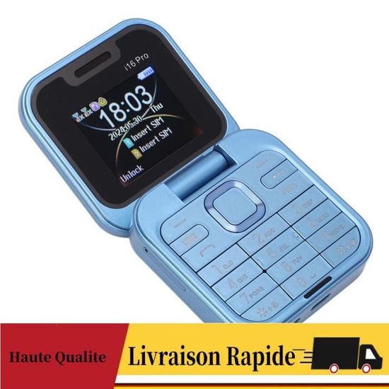 Téléphone portable à clapet 2G - QIILU - Modèle MTK6261D - Double SIM ...