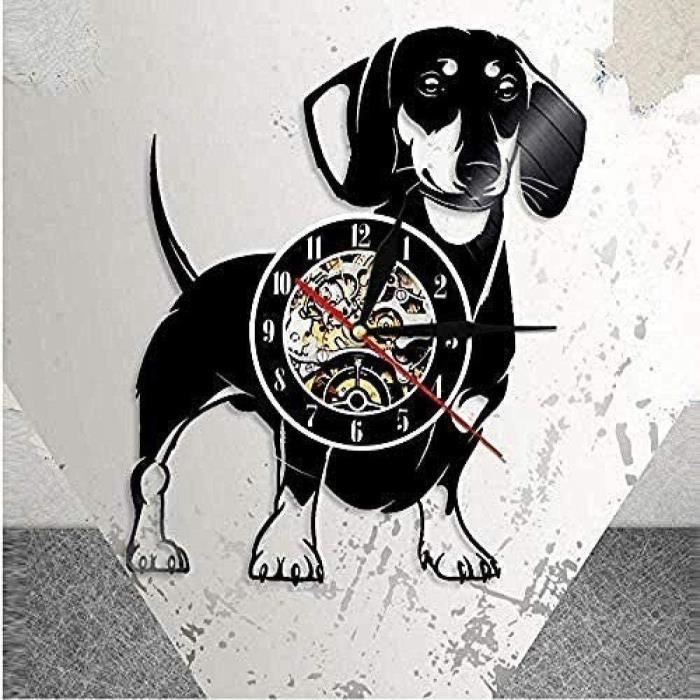 Teckel Horloge Murale Chien rétro Applique Murale LP Lampe de Poignet ...