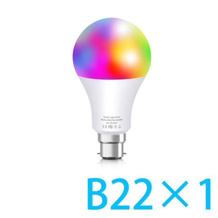 La Commande Vocale Siri 10W RGB Ampoule Intelligente E27 B22 E14 WiFi LED Lampe AC85V-265V ...