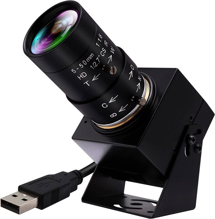 Webcam USB 4K Zoom manuel 5-50 mm CS Mount Objectif variable PC Camera ...