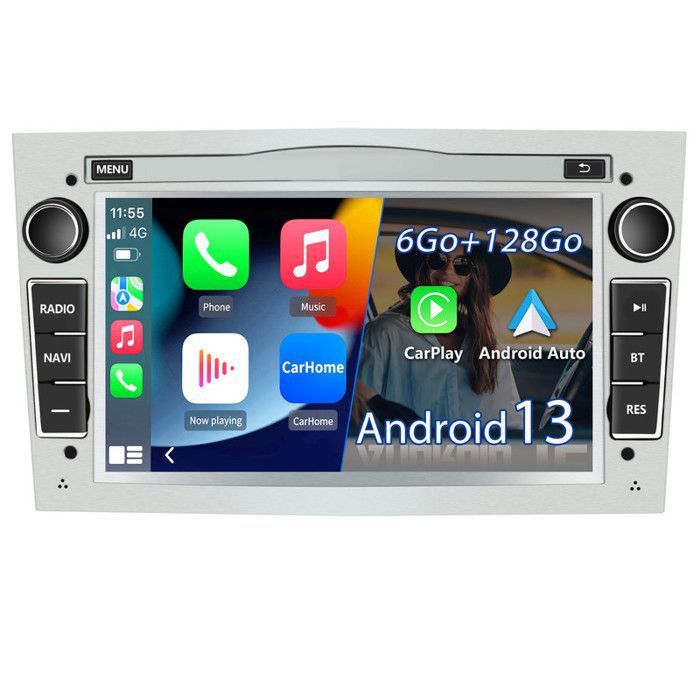 AWESAFE Autoradio 4G Android 13 6Go+128Go pour Opel, 7 Pouces Écran avec Carplay Android Auto ...