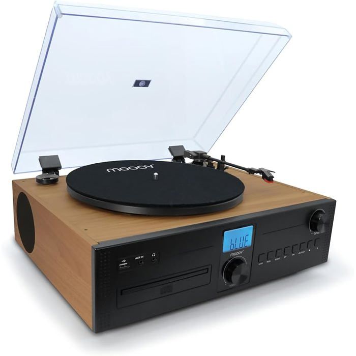 Mooov 477365 Micro-chaîne HiFi avec Radio Lecteur CD et Platine Vinyle ...