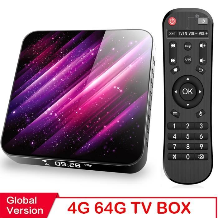 Ue Plug - 4 64 Go de télévision - Boîtier smart tv android 10, H616 ...