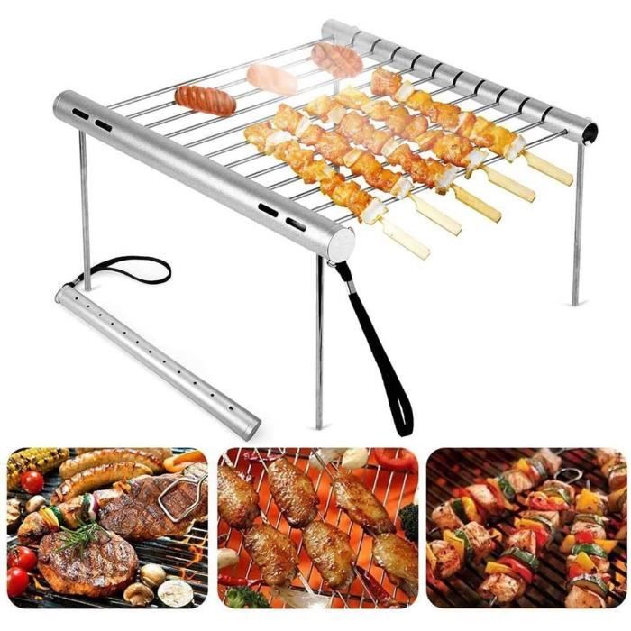 Bbq Grill, Barbecue Charbon De Bois Pliable En Acier Inoxydable Bbq Barbecue De Table Barbecues ...