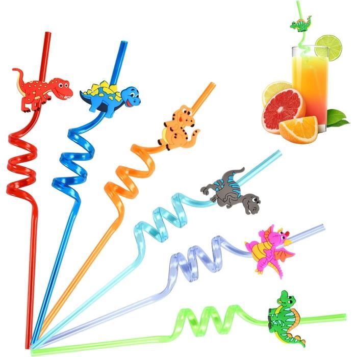 6 Pièces Pailles En Plastique Réutilisables,Pailles Spirales,Pailles ...