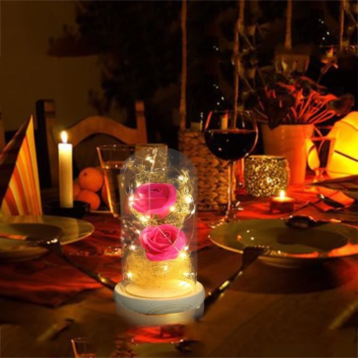 OBJET DE DECORATION MURALE La beauté et la rose, fleur enchantée avec ...