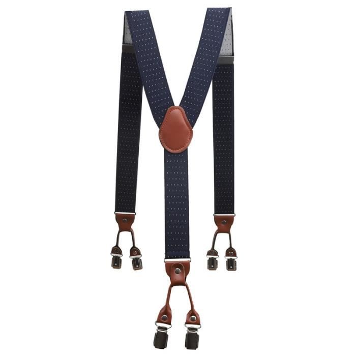 Pantalon Vintage en Cuir - Commercial - Marron - Élastique - 6 Clips ...