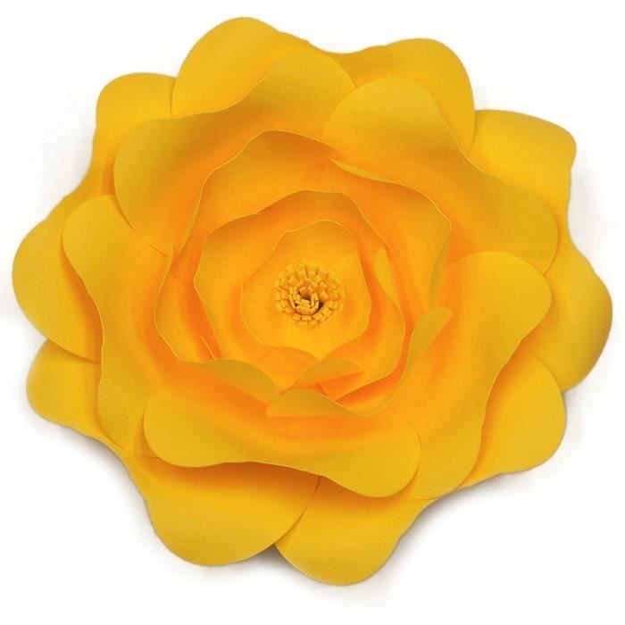 50cm - Jaune - Grandes Roses Géantes en Papier, Décoration Artisanale d ...