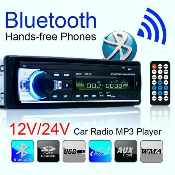 Autoradio, Nouveau Lecteur MP3 Bluetooth De Voiture JSD520, Autoradio À ...