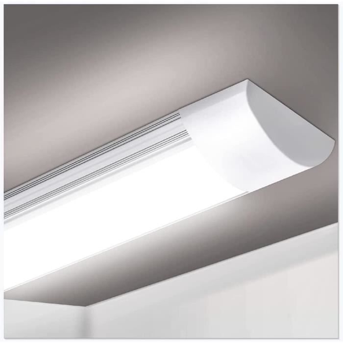 Neon Led, 20W Reglette Led 60Cm Tube Neon Led, 2000Lm 4500K Plafonnier ...