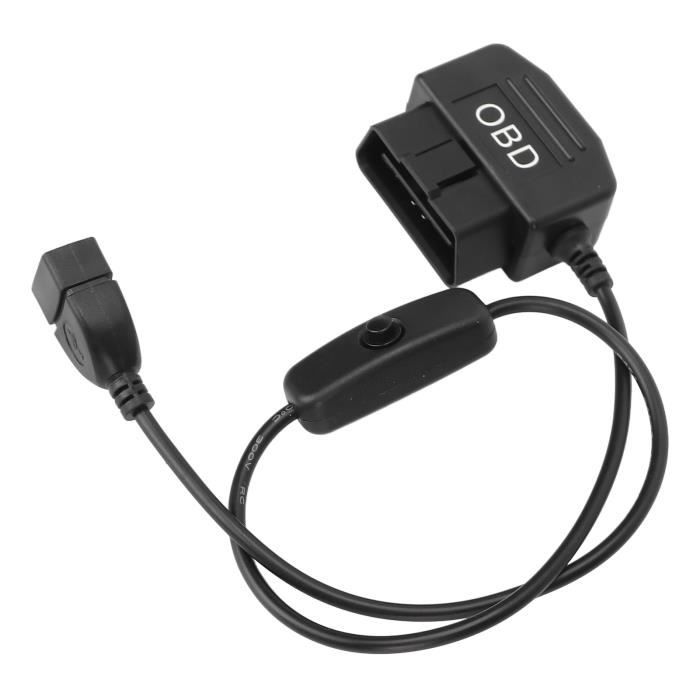 Dilwe chargeur de connecteur OBD 16 broches OBD2 prise mâle câble de ...
