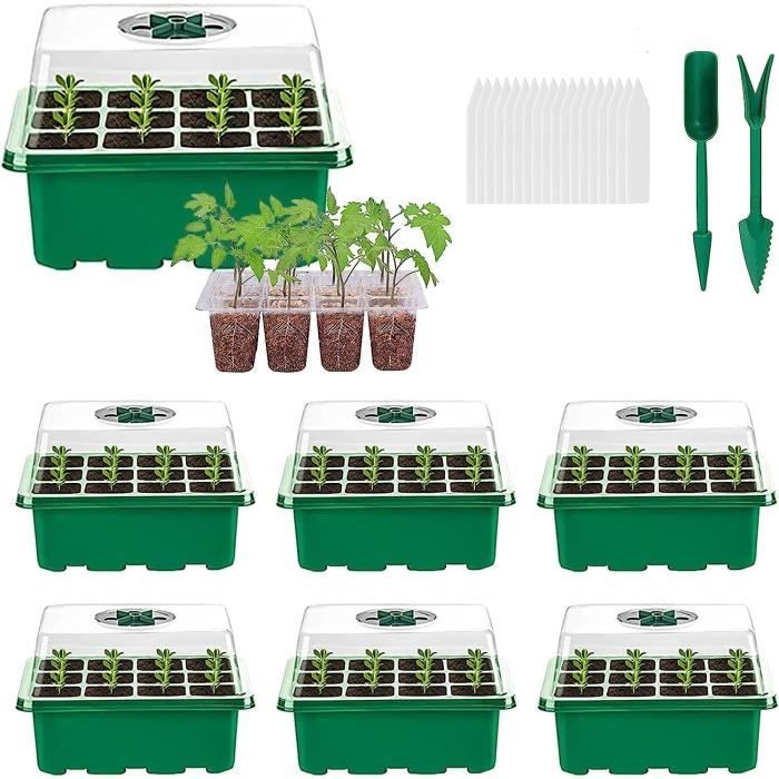 (lot de 6) Propagateur, plateaux de semences, plateaux de semences avec ...