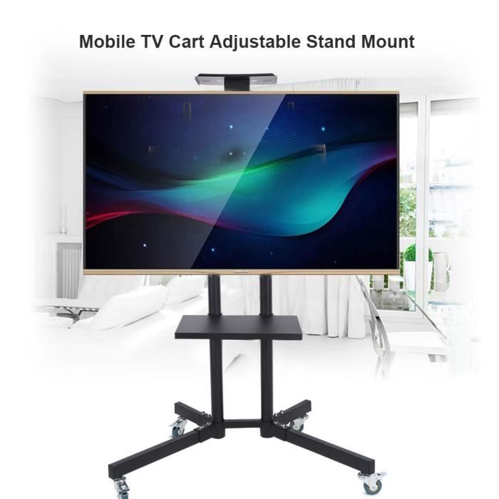 Fdit Chariot TV mobile Support de support réglable pour chariot de ...