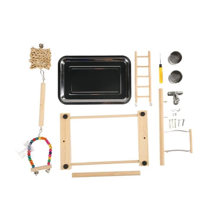 FYDUN Aire de jeux pour oiseaux Support de Perchoir en Bois pour ...