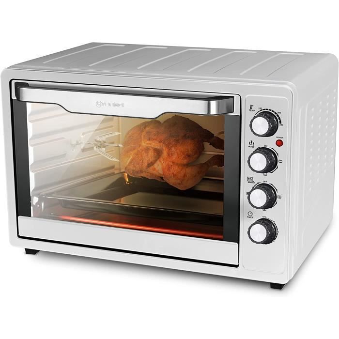 Grunkel - HR-63SILVERRUSTI - Four electrique multifonction de 63 l avec 3 fonctions de chaleur ...