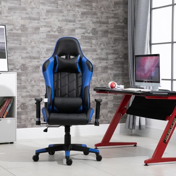 Siège gaming chaise de bureau fauteuil gamer chaise de jeu pivot à 180 ...