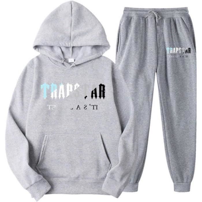 Trapstar Survêtements Homme Veste à Capuche et Pantalon Y2K Hip Hop Lot de 2 Ensemble de Jogging ...