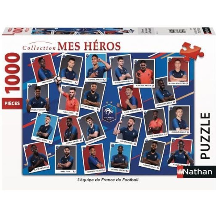 FFF Puzzle 1000 pièces - L'équipe de France de Football - Nathan ...