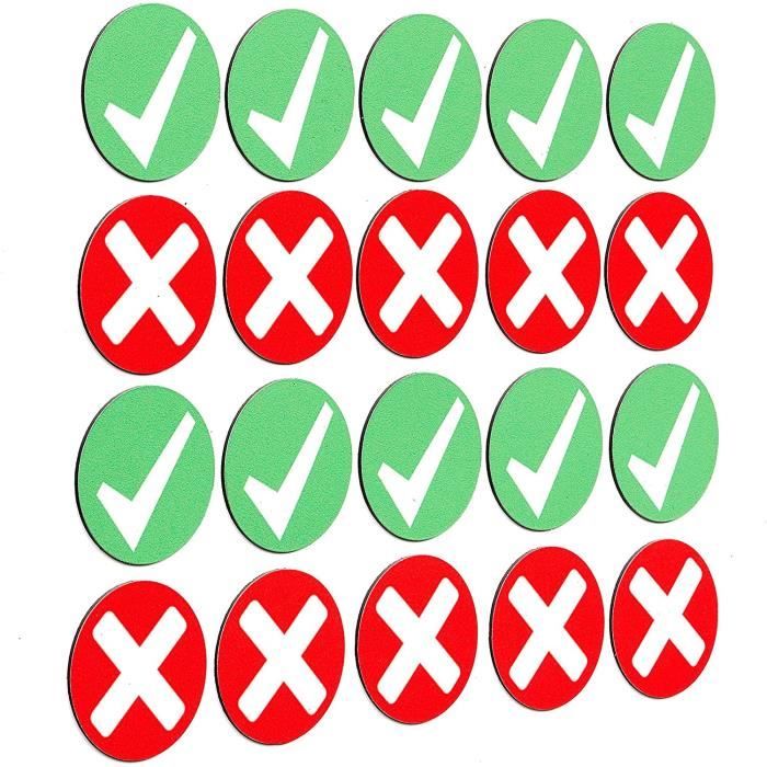 SMILEYBOARD Lot de 20 aimants multicolores 3 cm de diamètre Couleurs ...