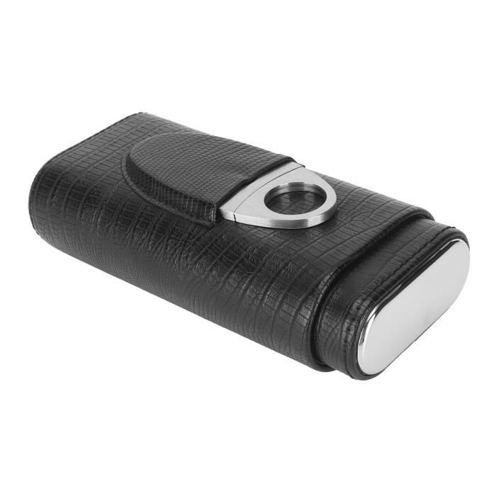 Tbest porte-cigares 3 pièces étui à cigares en cuir souple doublure en ...
