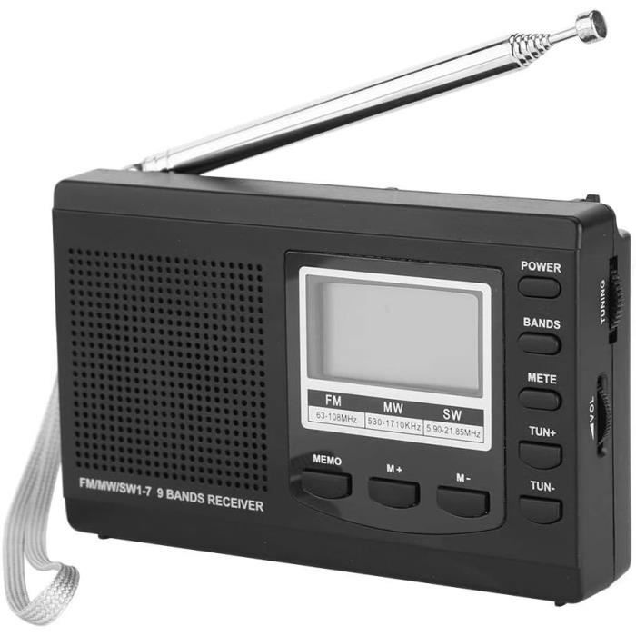 Mini Radio Portative Radio Récepteur Radio D'Antenne Télescopique Fm-Mw ...