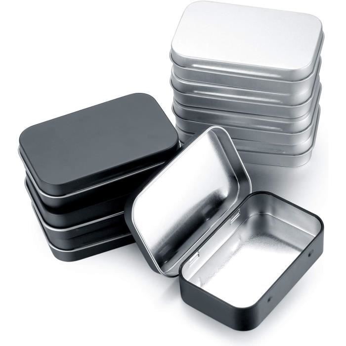 Boîte métallique avec couvercle, boîte métallique vide portable, boîte ...