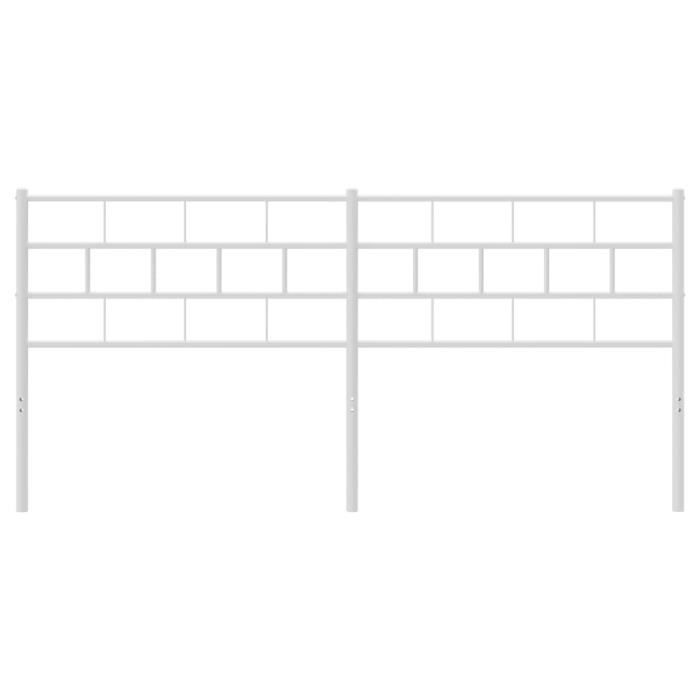 Tête de lit métal blanc - VGEBY - Type 5746 - Dimensions 206x90 cm ...