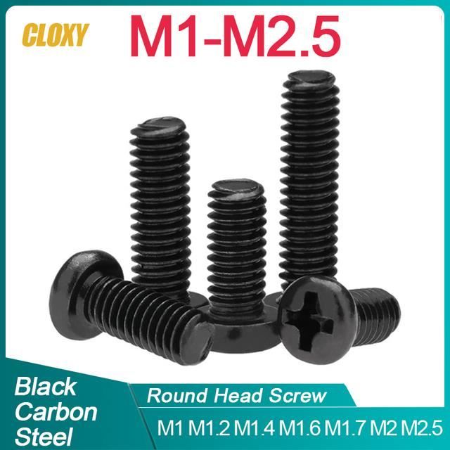 VIS,M3 x50pcs-16mm--Vis À Tête Ronde Cruciforme M1 M1.2 M1.4 M1.6 M1.7 M2 M2.5, Lot De 50 Ou 100 ...