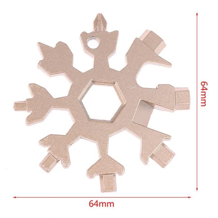 Clé à molette YWEI - Mini clé hexagonale de poche 18 en 1 - Porte clés ...